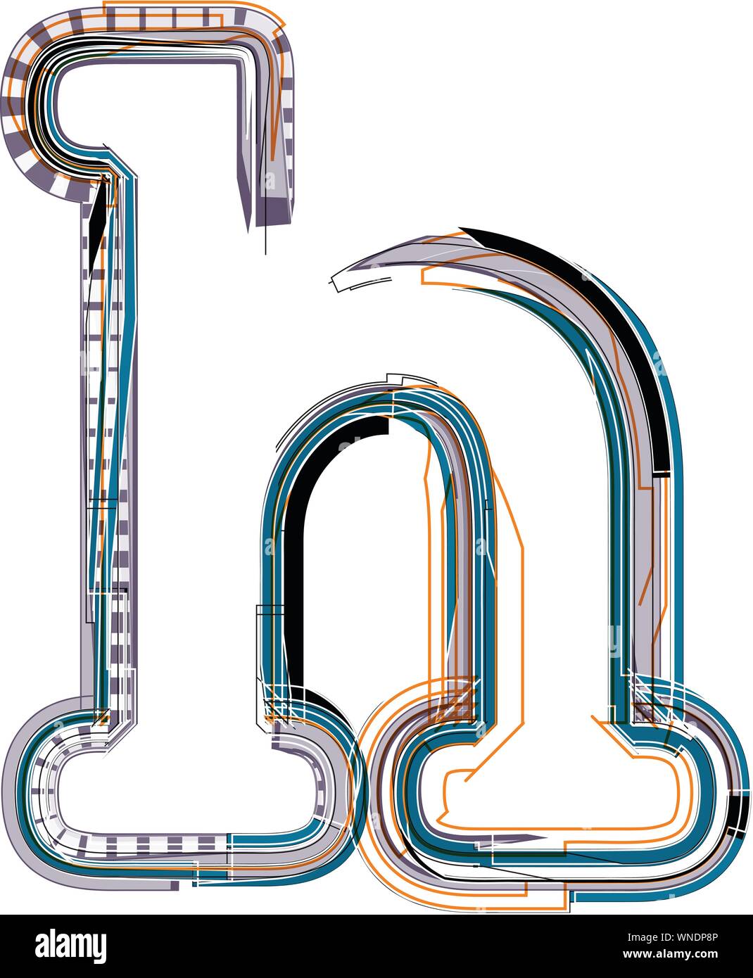 Font Illustration letter h Stock Vector Image & Art - Alamy