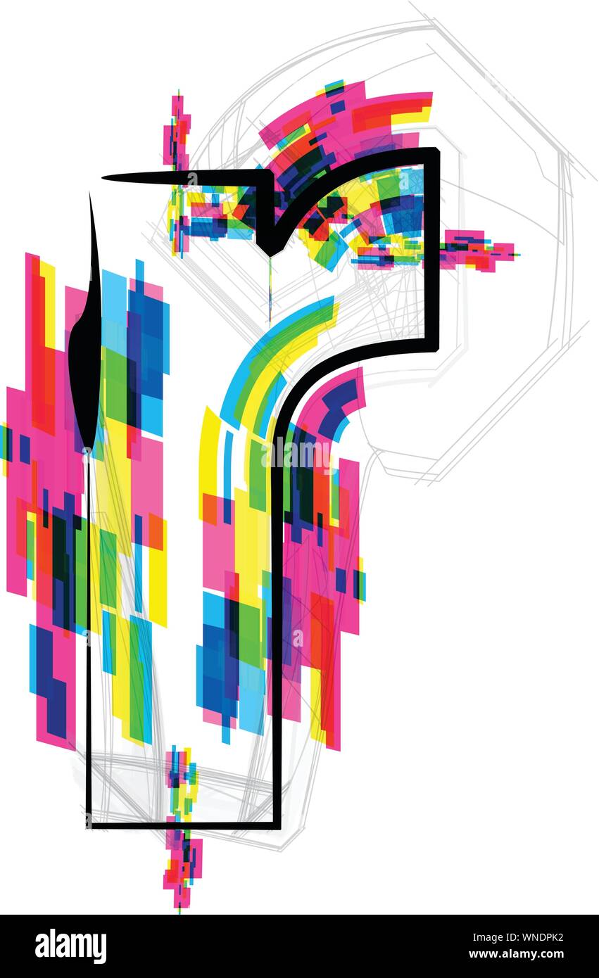 font Illustration. LETTER r. Vector illustration Stock Vector Image ...