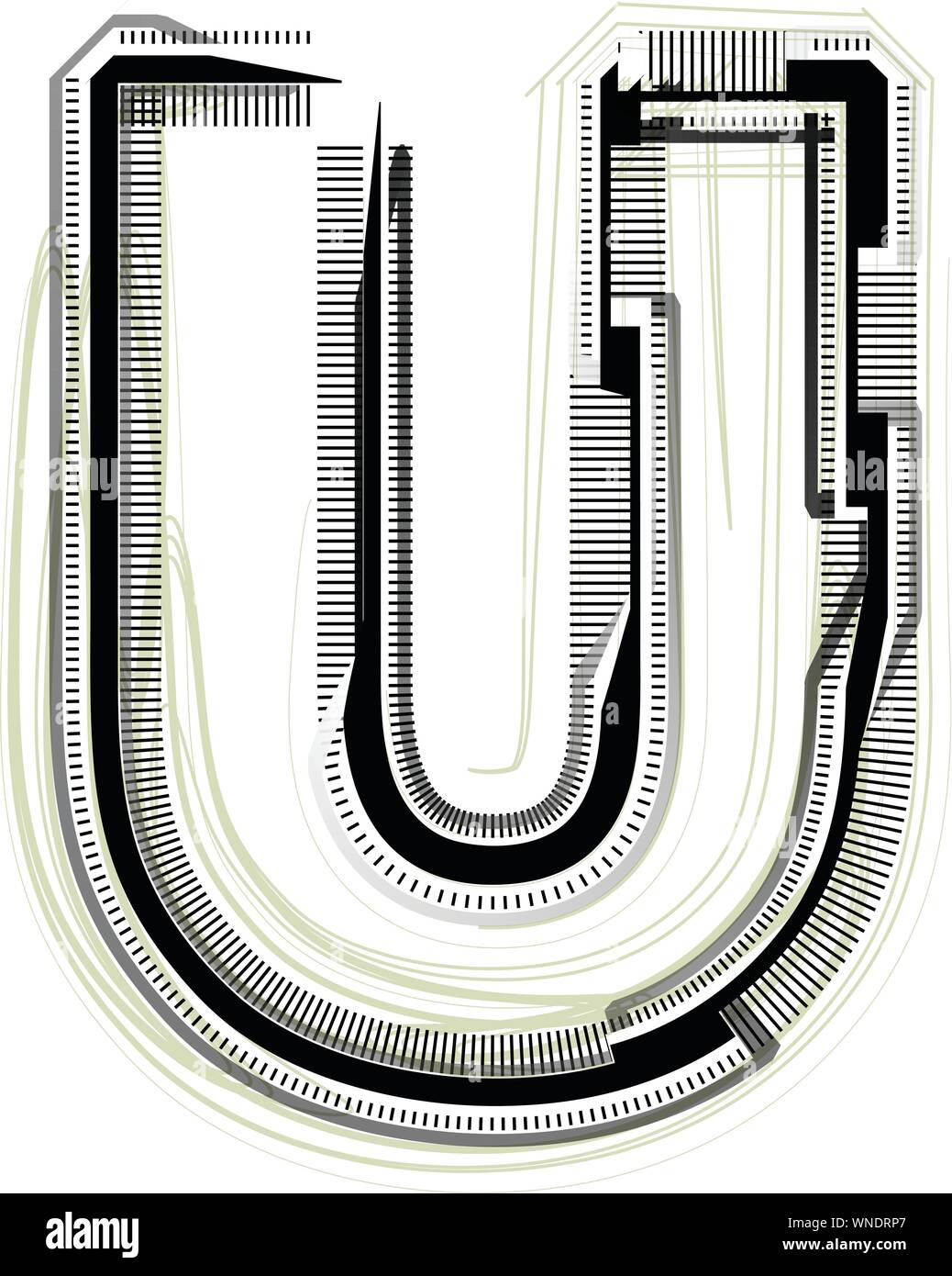 technological font. LETTER U Stock Vector Image & Art - Alamy