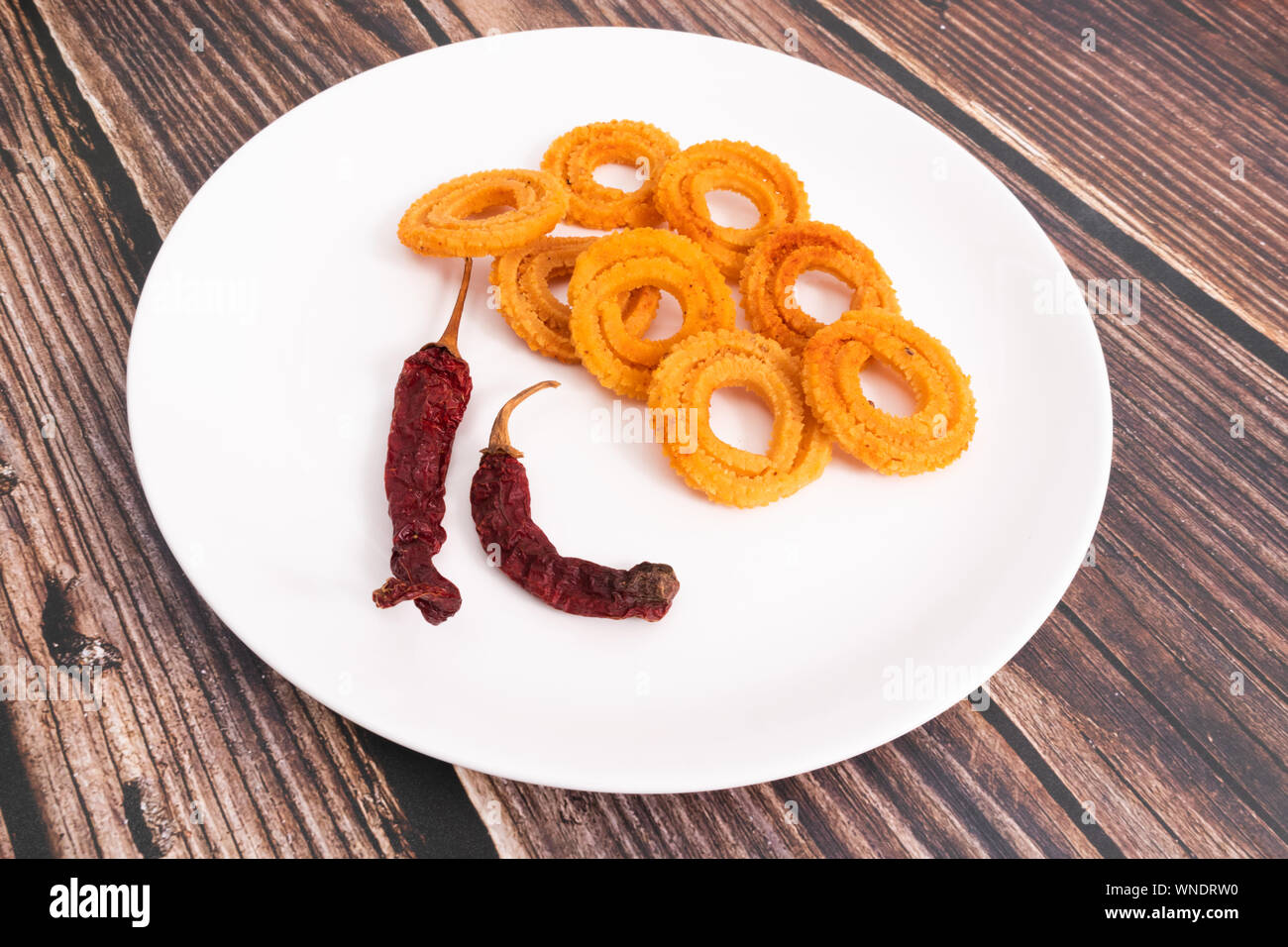 Indian Snack Chakli, a spiral crisp fried snack, It is known as Chakali ...