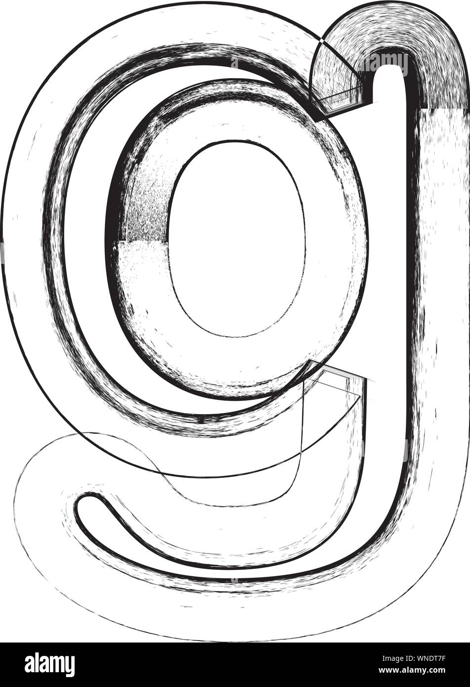 Letter g drawing Black and White Stock Photos & Images - Alamy