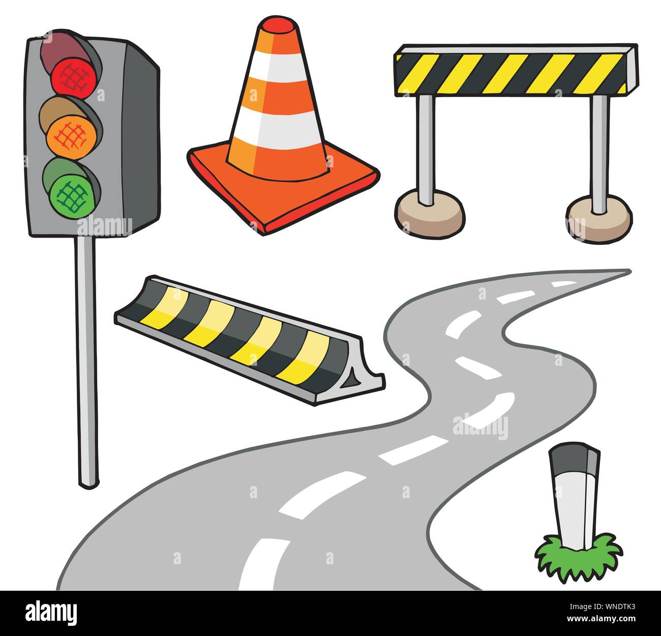 Various road objects Stock Vector Image & Art - Alamy