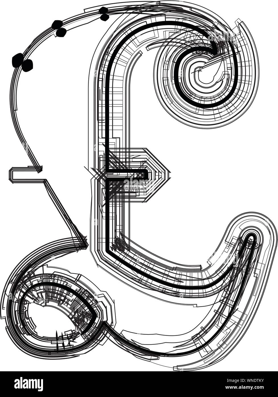 technological font symbol Stock Vector Image & Art - Alamy