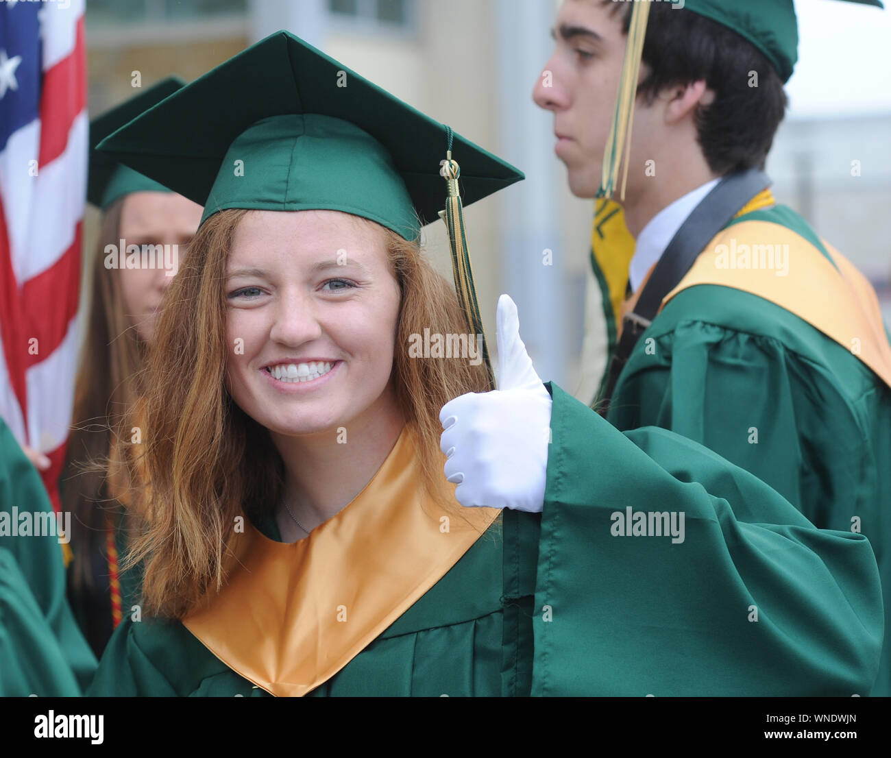 Lindsay Rock gives a thumbs up before the Lansdale Catholic ...