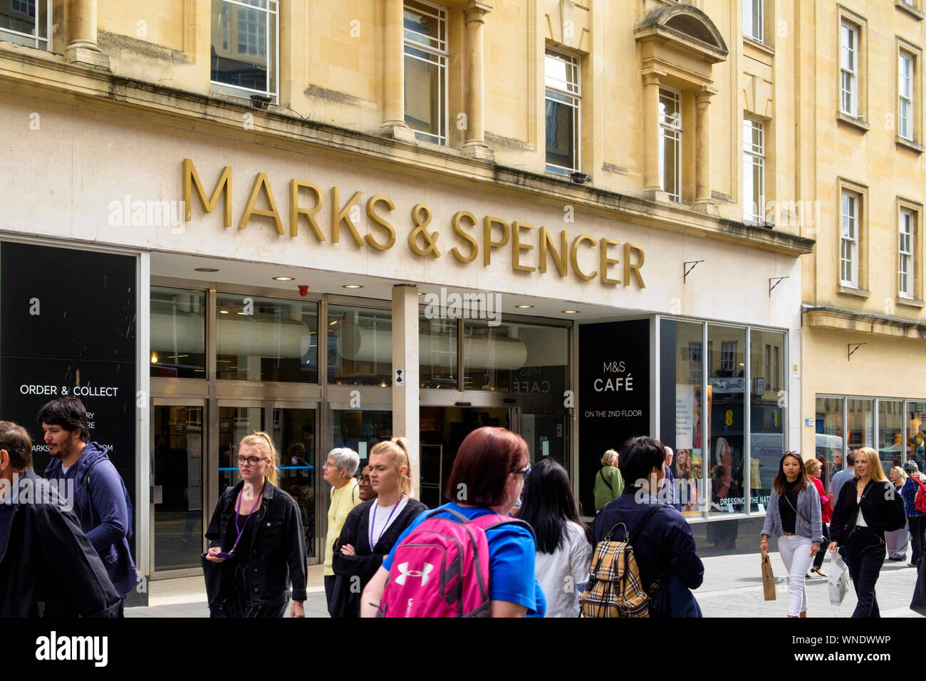 Marks and Spencer shopfront in Bath City Cenre, Somerset UK Stock Photo ...