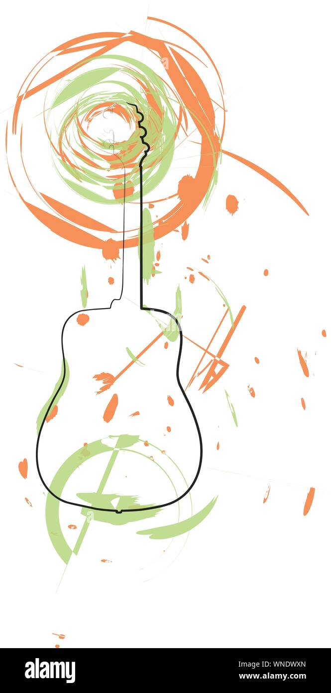 Abstract guitar illustration Stock Vector Image & Art - Alamy