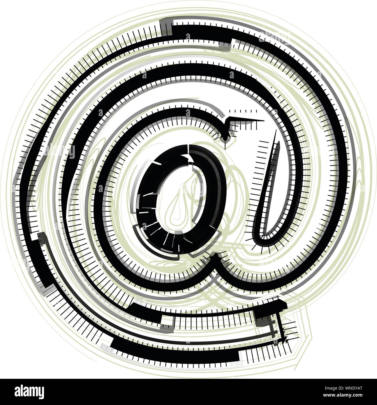 technological font symbol Stock Vector Image & Art - Alamy