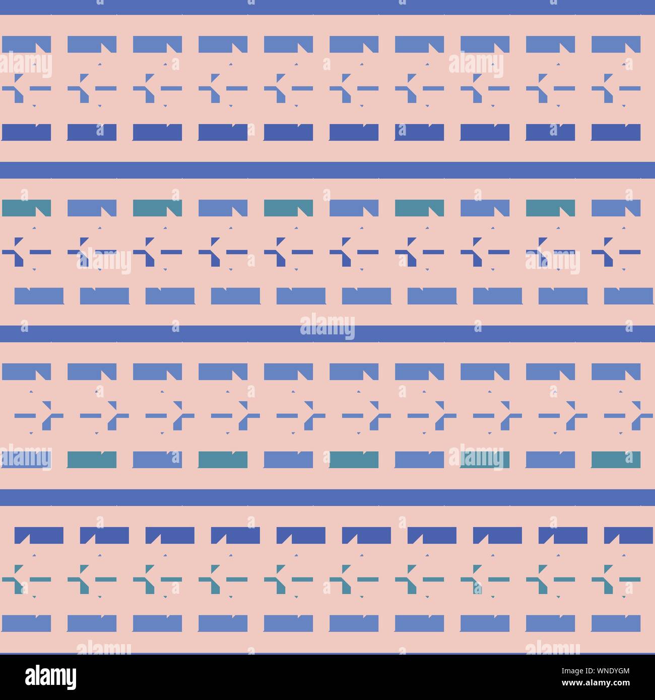 seamless vector horizontal stripes pattern with simple blue geometric ...