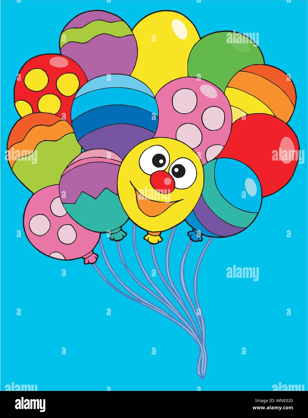 Various color balloons vector illustration Stock Vector Image & Art - Alamy