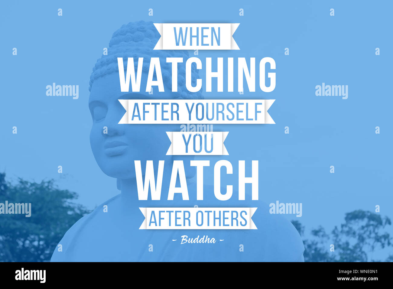 When watching after yourself you watch after other - buddha Stock Photo ...
