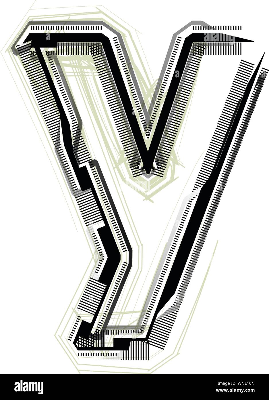 technological font. LETTER y Stock Vector Image & Art - Alamy