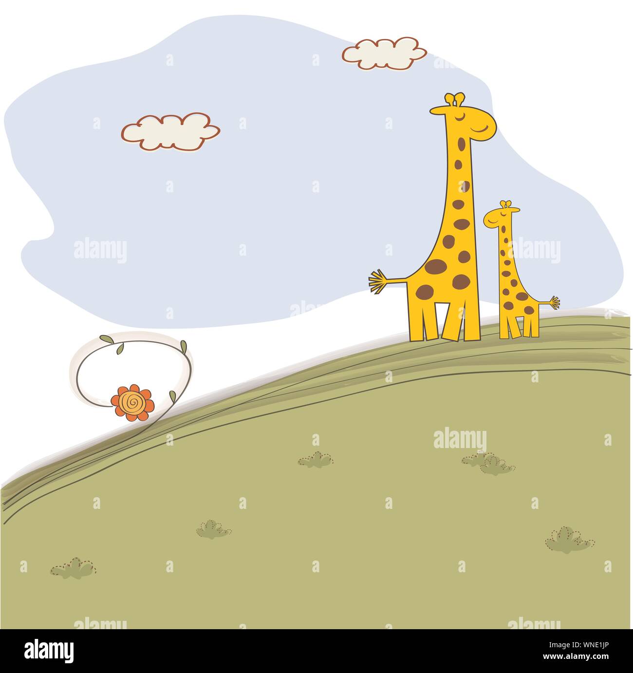 Big and small giraffe Stock Vector Images - Alamy