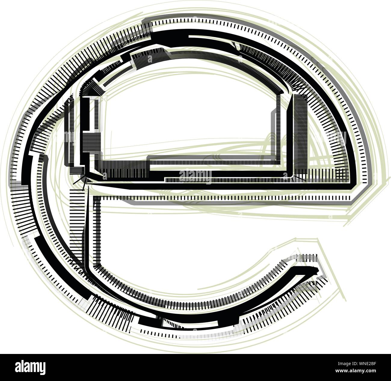 technological font symbol Stock Vector Image & Art - Alamy