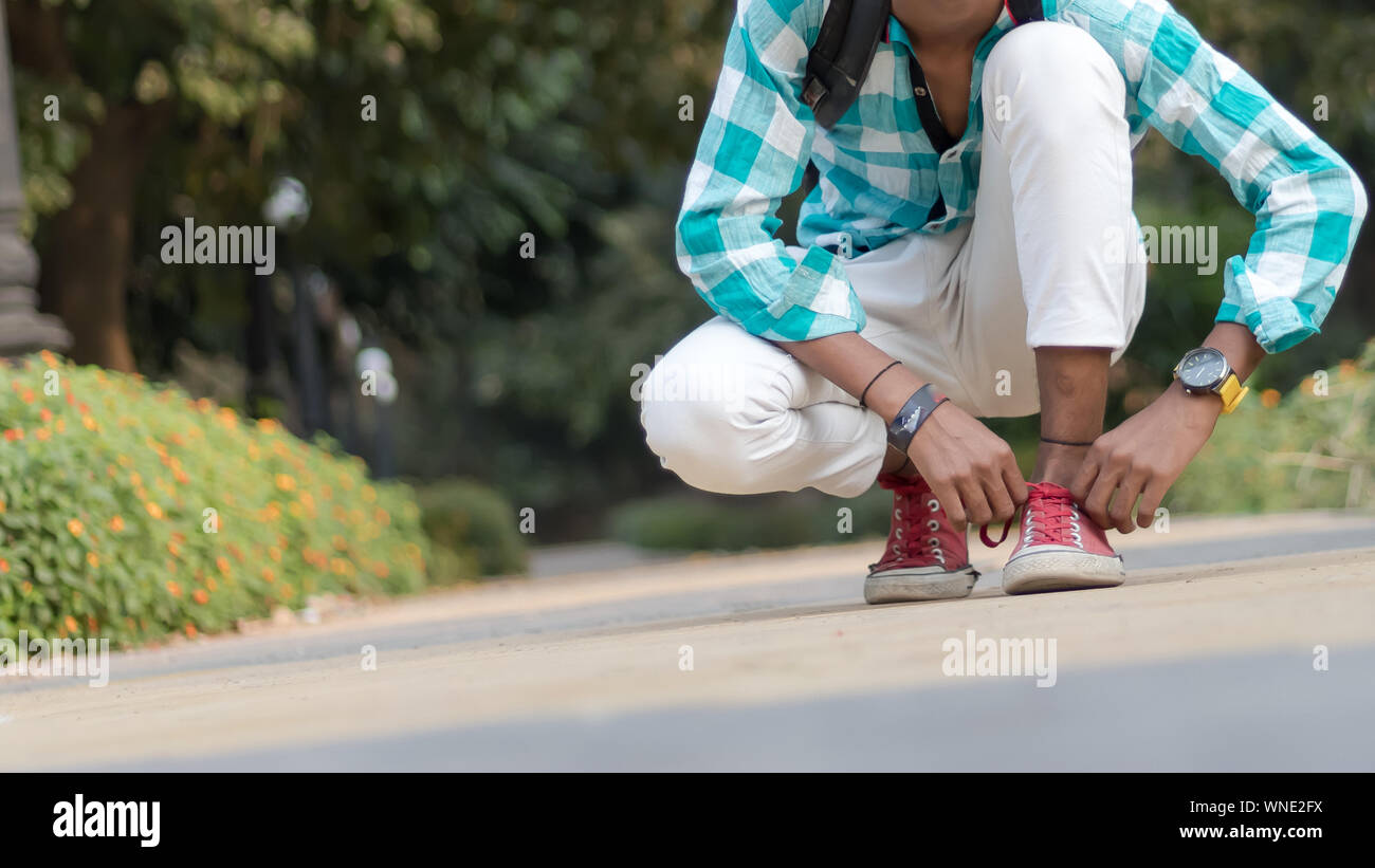 Bending body down over hi-res stock photography and images - Alamy