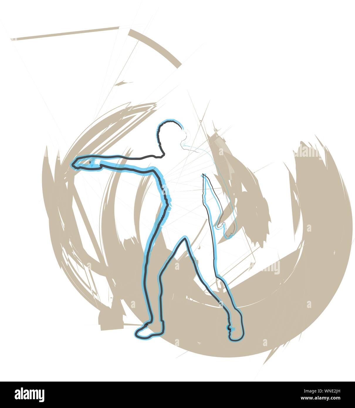 Athlete throwing the discus Stock Vector Image & Art - Alamy