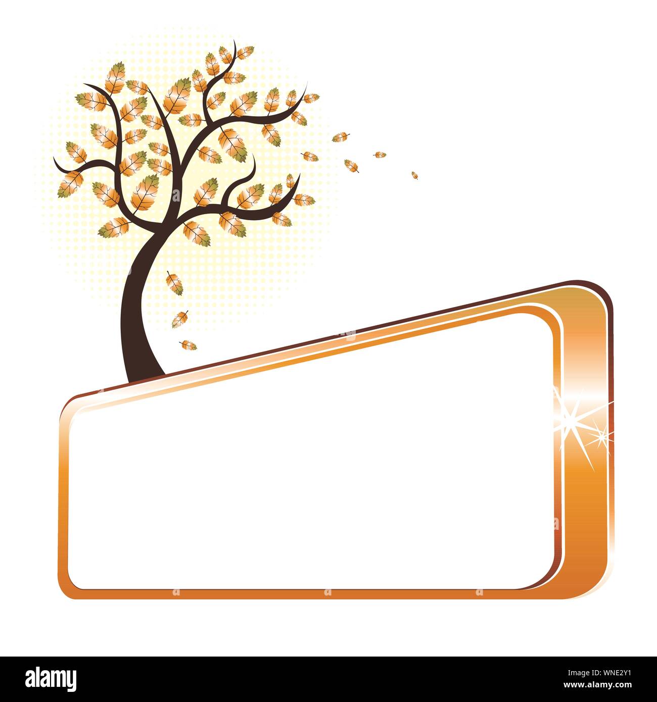 Autumn tree and banner Stock Vector Image & Art - Alamy