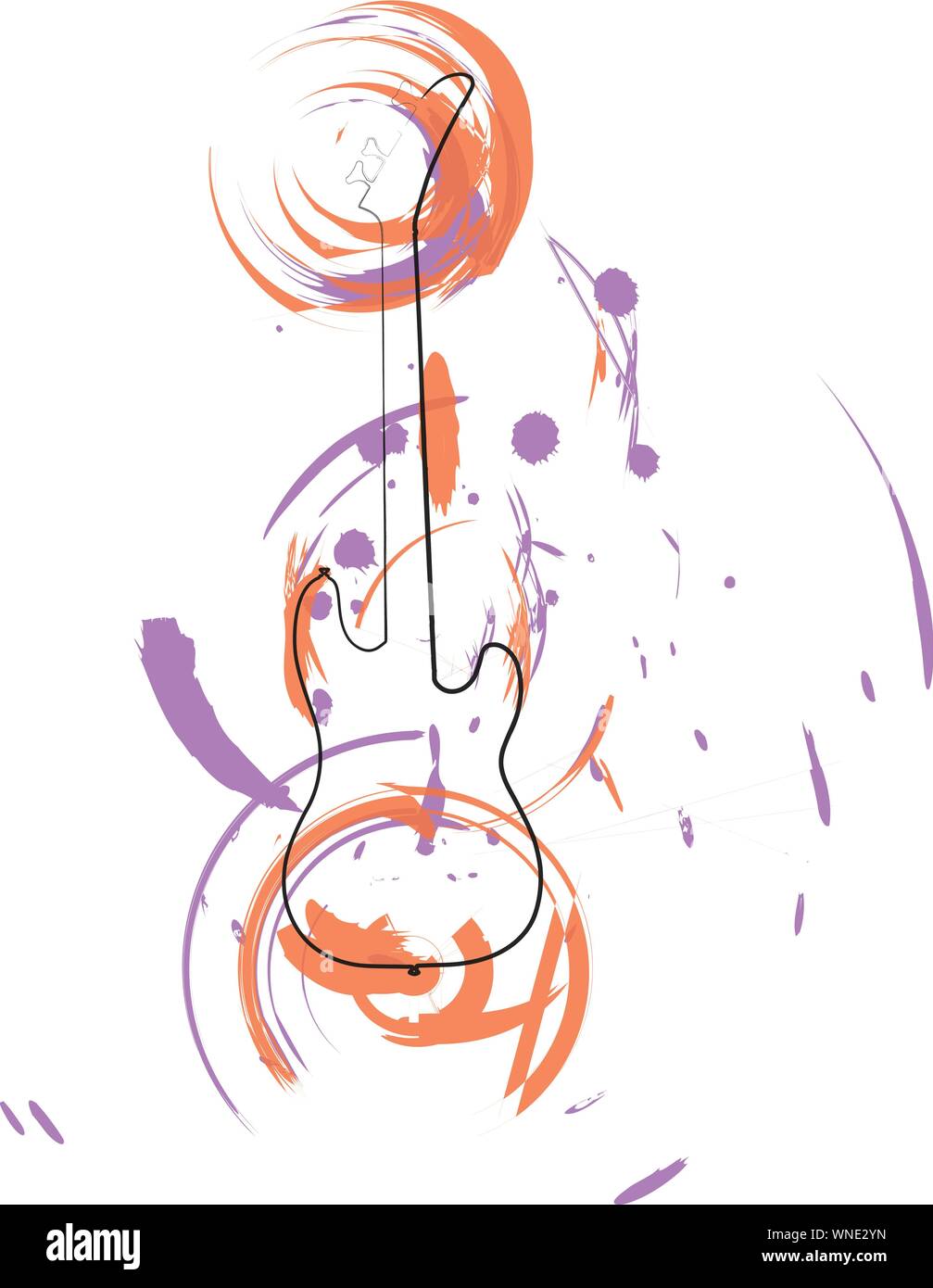 Abstract guitar illustration Stock Vector Image & Art - Alamy