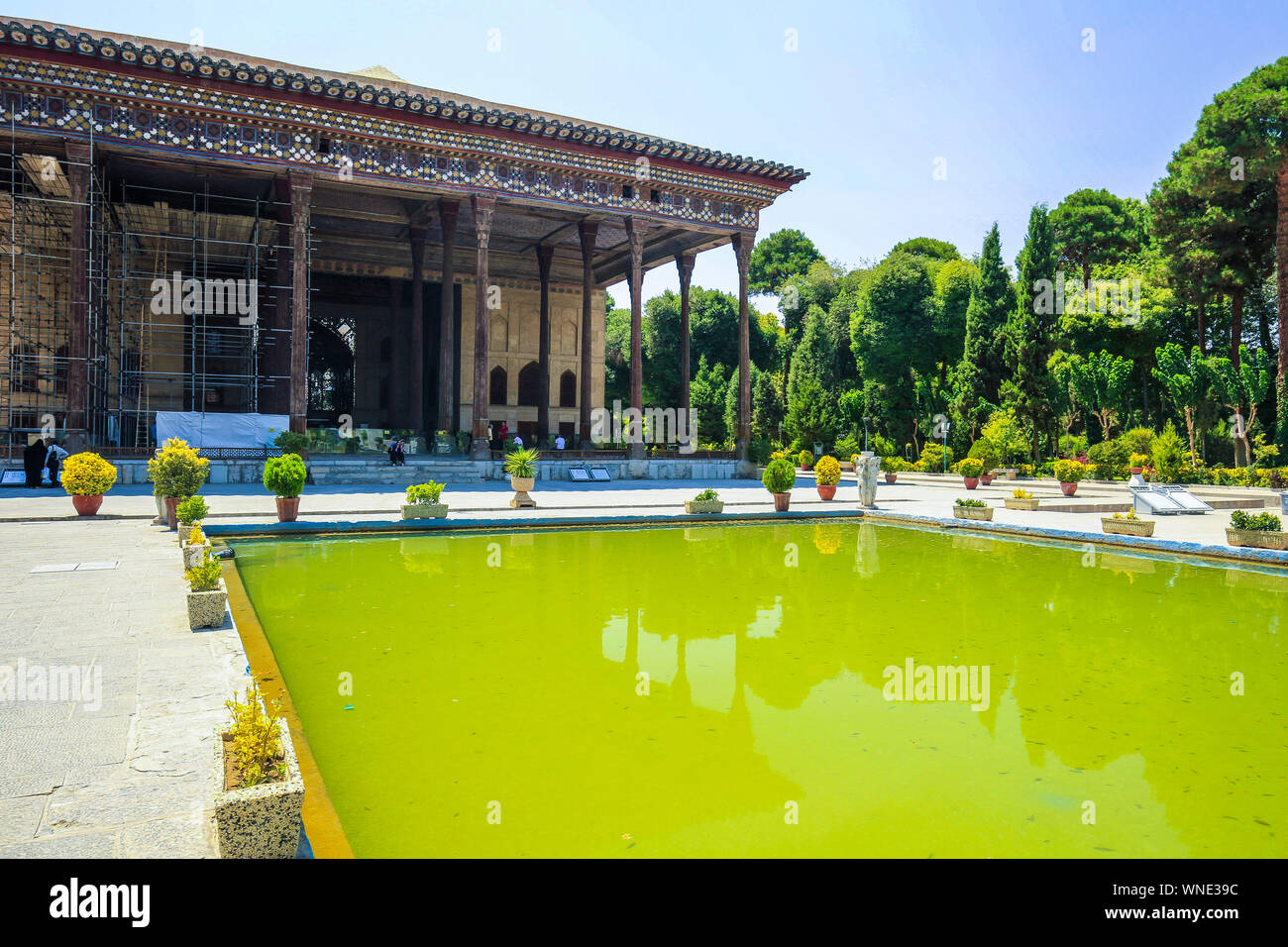 Pool in a Persian garden Stock Photo - Alamy