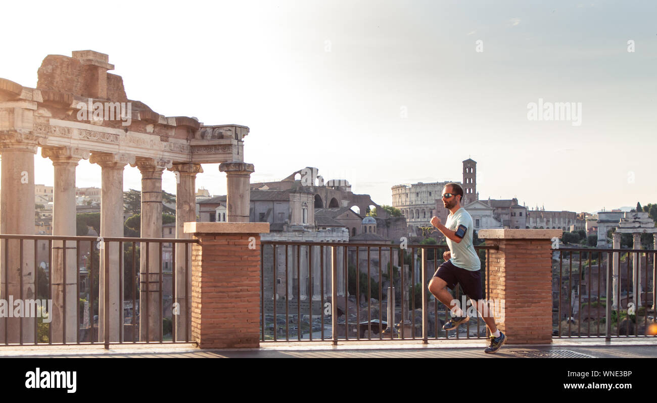 Man running front view hi-res stock photography and images - Alamy