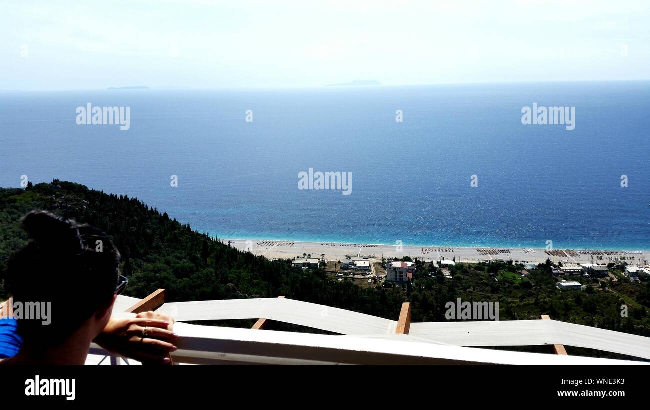 People Looking Over Balcony High Resolution Stock Photography and ...