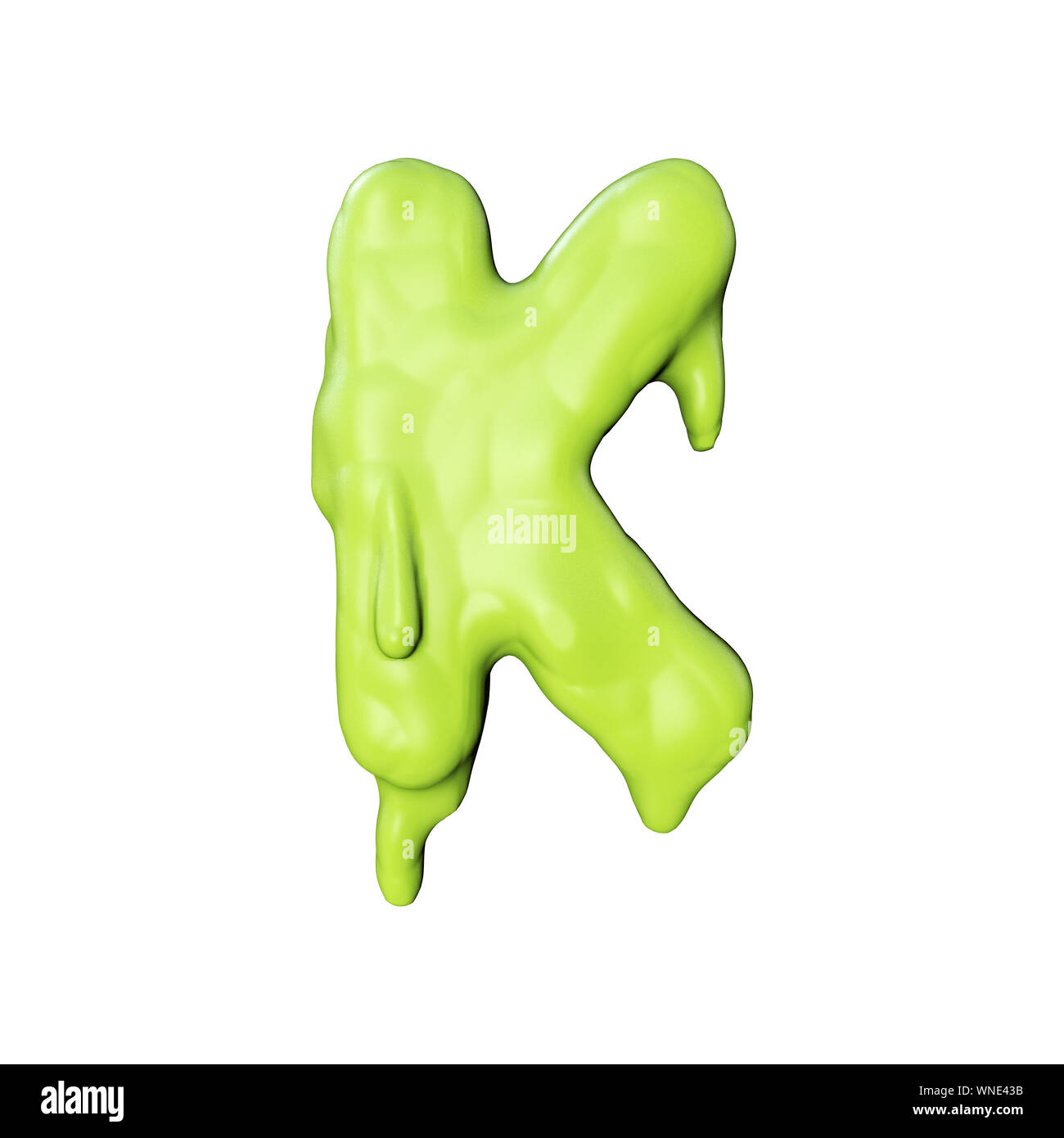 Letter K green slime oozing halloween font. 3D Rendering Stock Photo ...