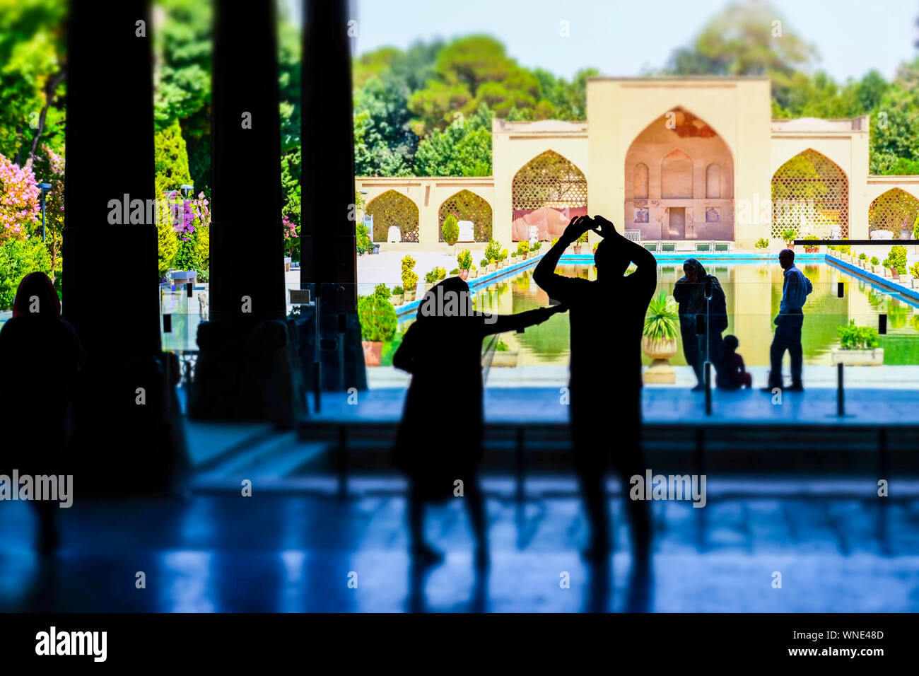Pool in a Persian garden Stock Photo - Alamy