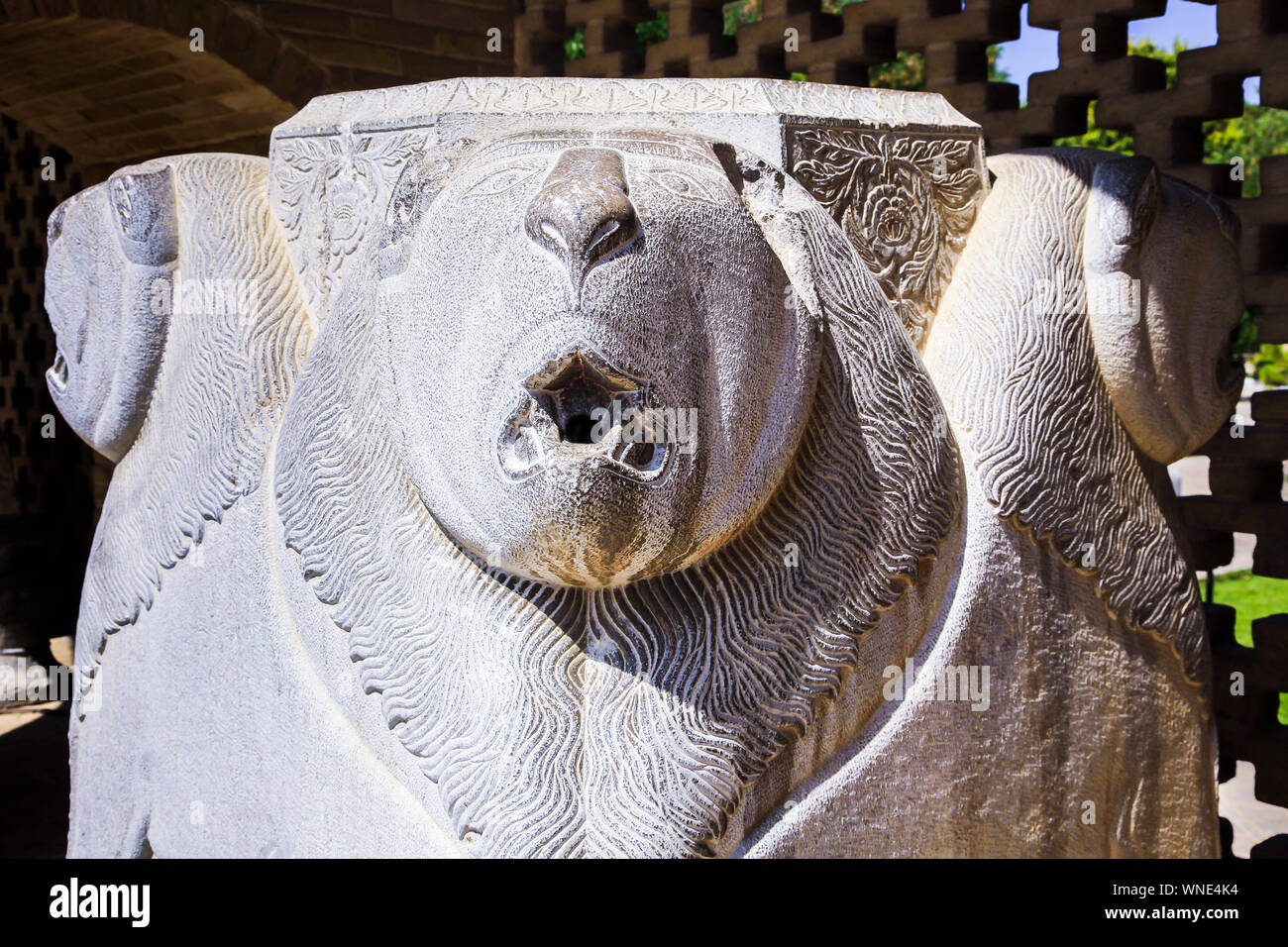 Sculpture. Bagh-e Chehel Sotun (Kakh-e Chehel Sotun) Isfahan, Iran ...