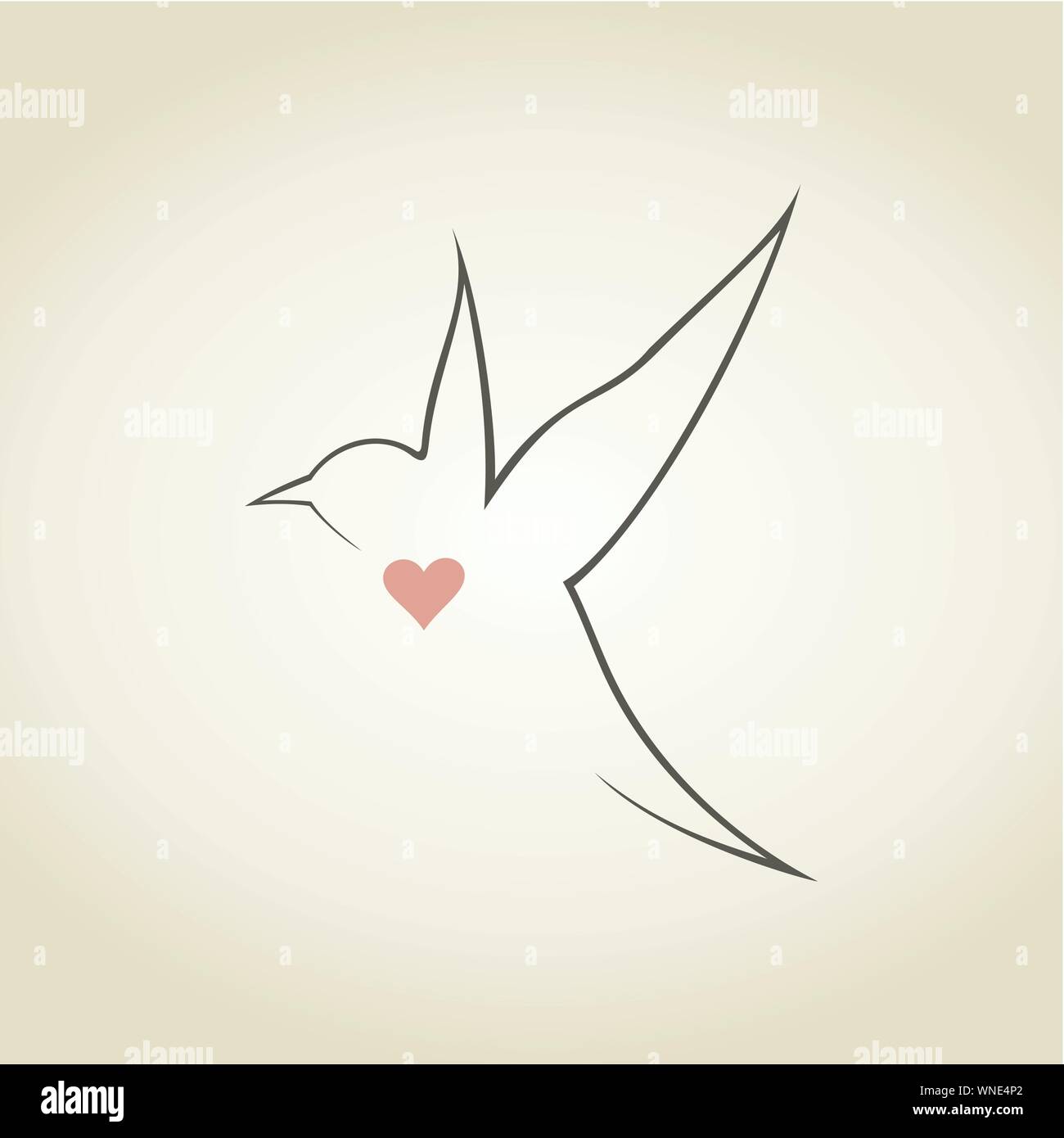 Heart a bird5 Stock Vector Image & Art - Alamy