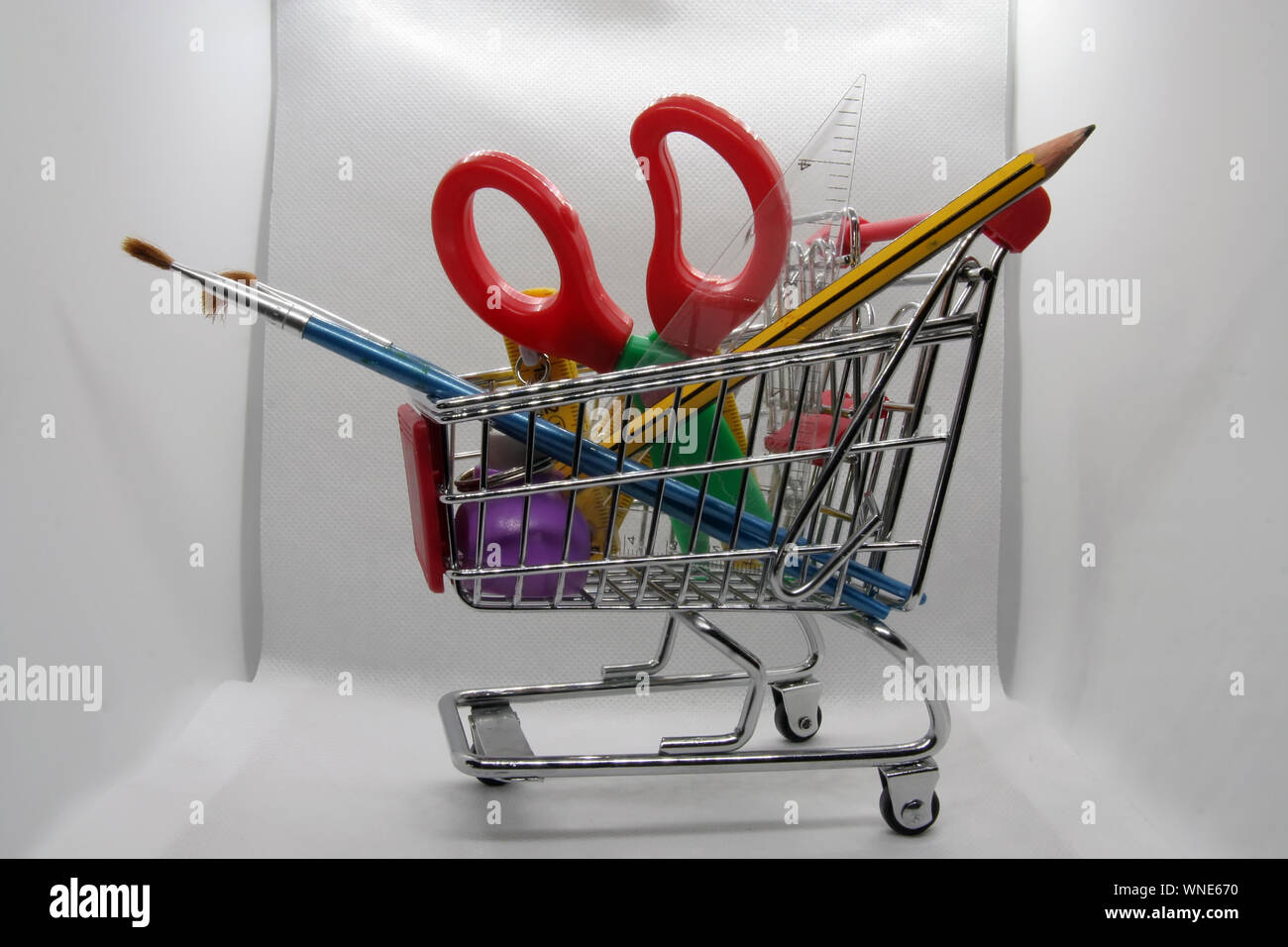 Market trolley. Supermarket trolley. Shopping trolley. Metal trolley ...
