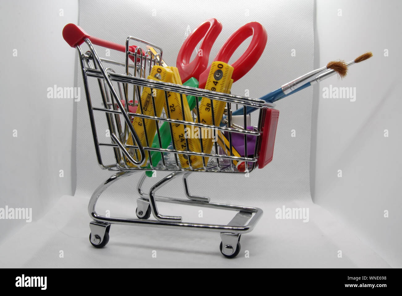 Market trolley. Supermarket trolley. Shopping trolley. Metal trolley ...