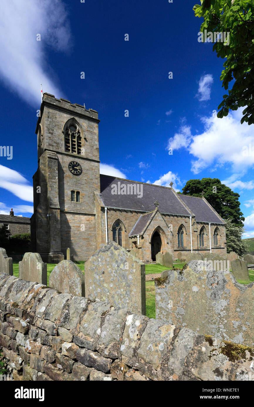 St Chads parish church, Middlesmoor village, Nidderdale, North ...