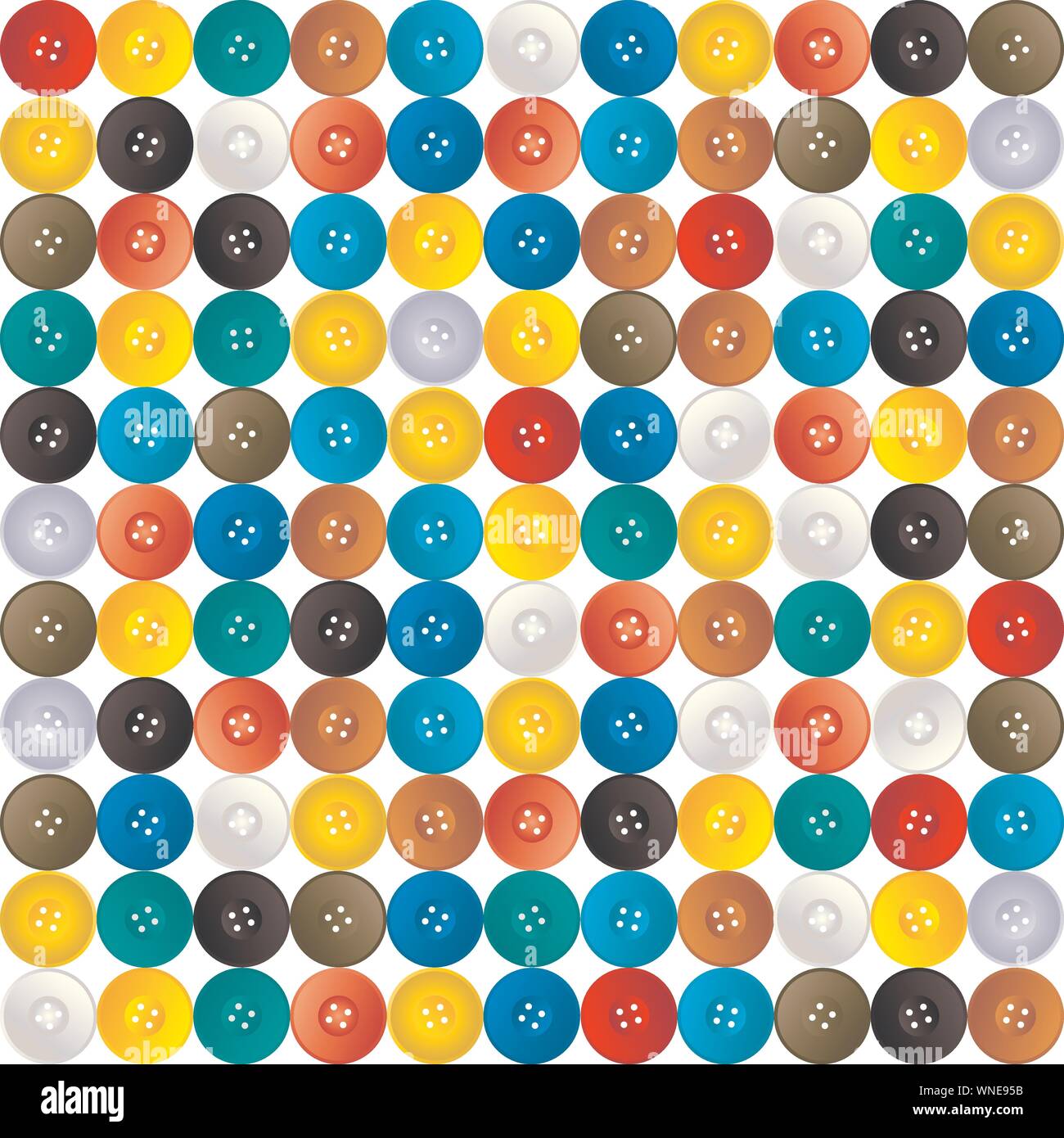 Seamless pattern of buttons Stock Vector Image & Art - Alamy
