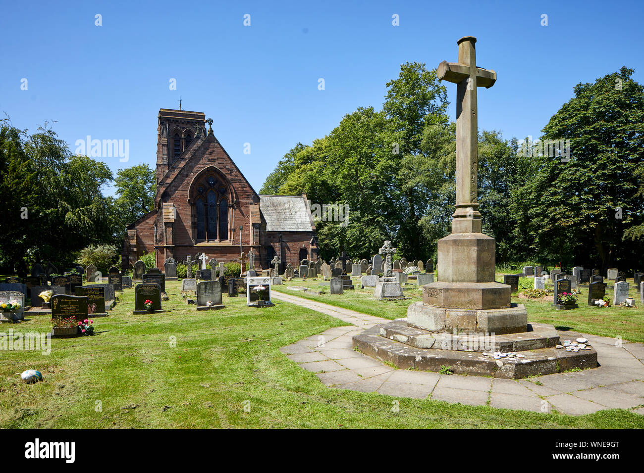 St Matthew's Church Stretton, Cheshire, England, Grade II listed red ...