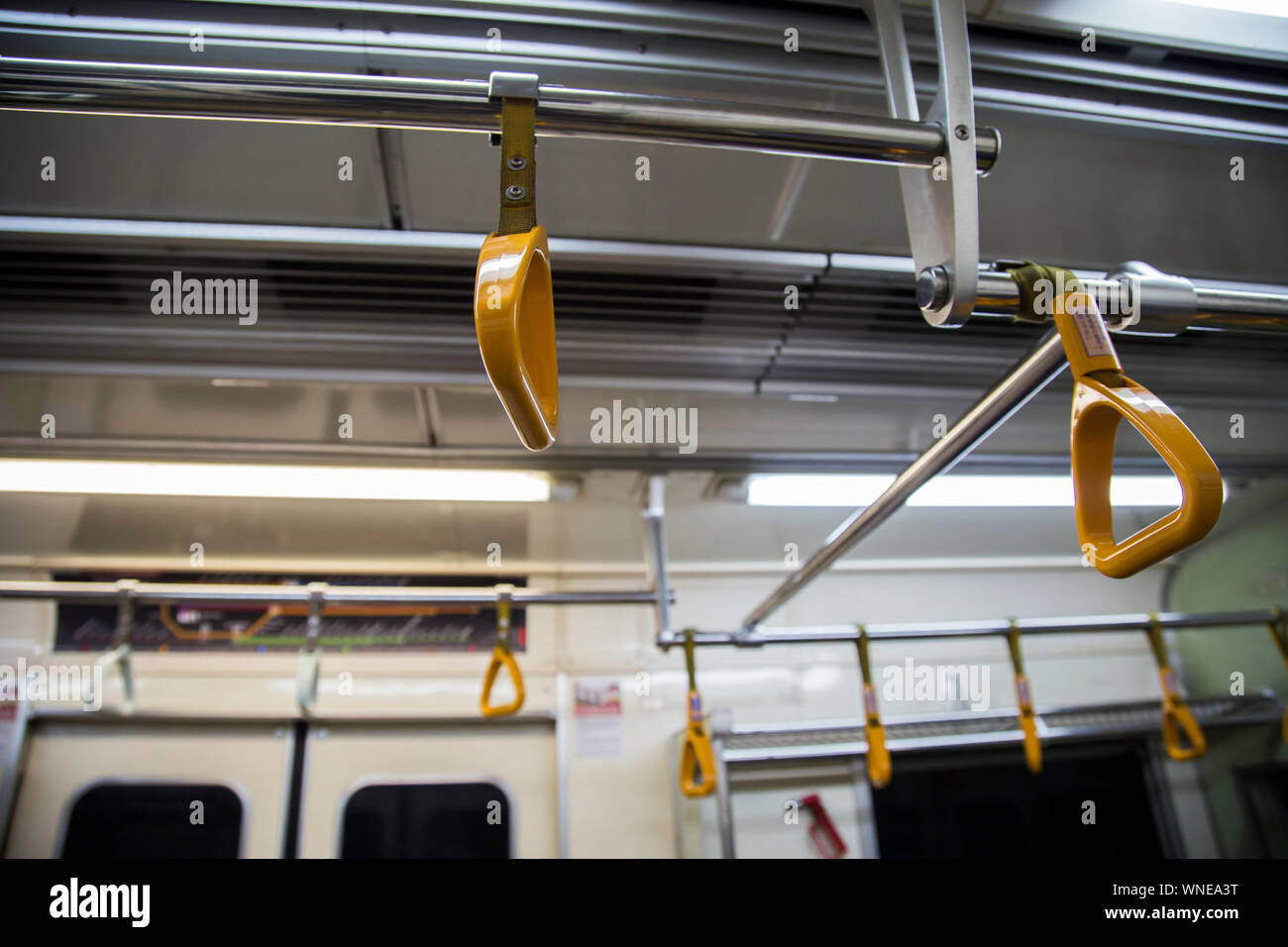 Train interior low angle hi-res stock photography and images - Alamy