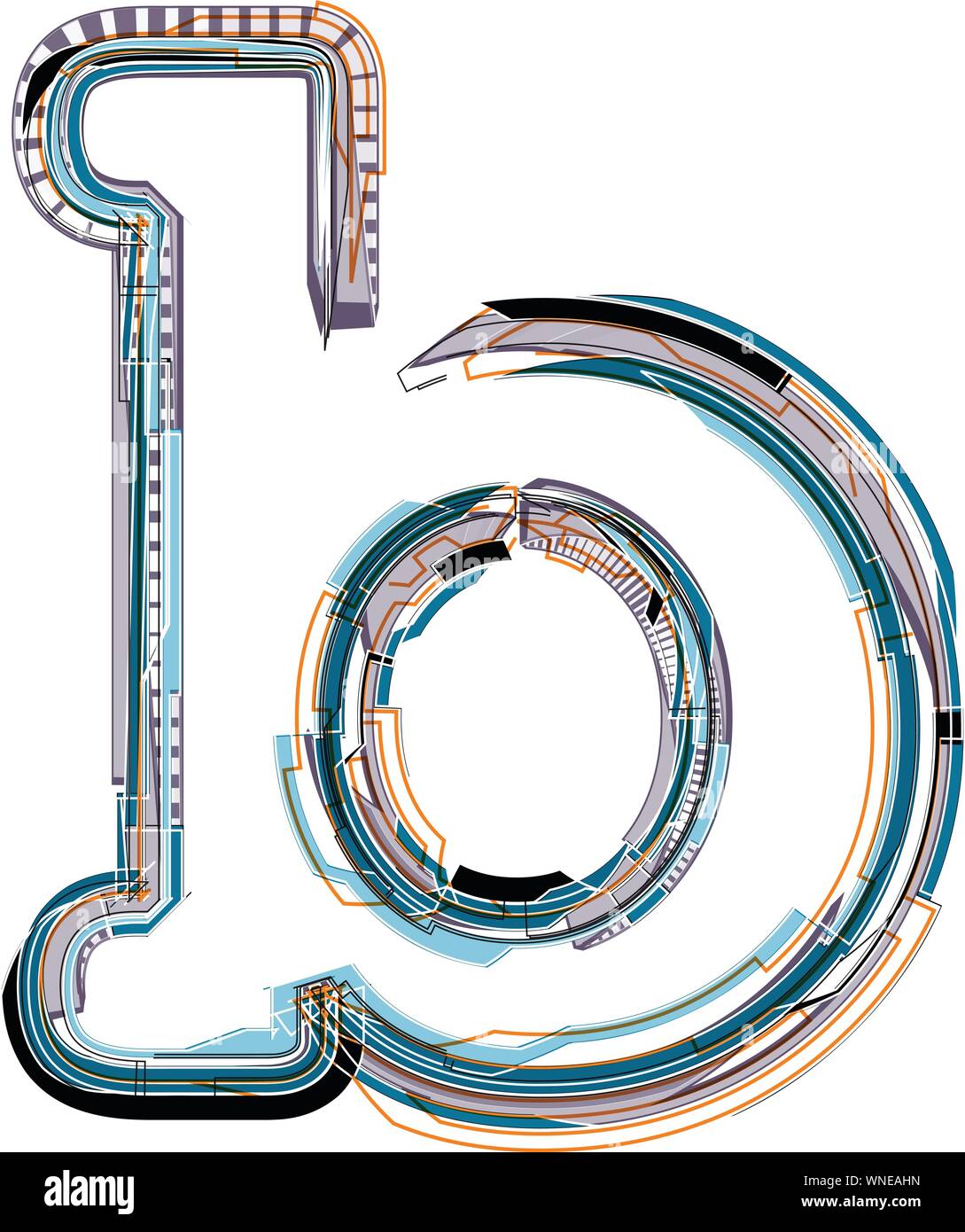 Font Illustration letter b Stock Vector Image & Art - Alamy