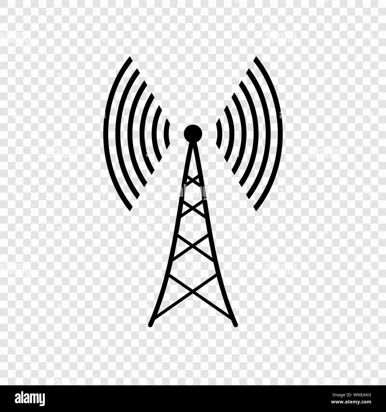 Communication satellite antenna simple vector icon . Template for your ...