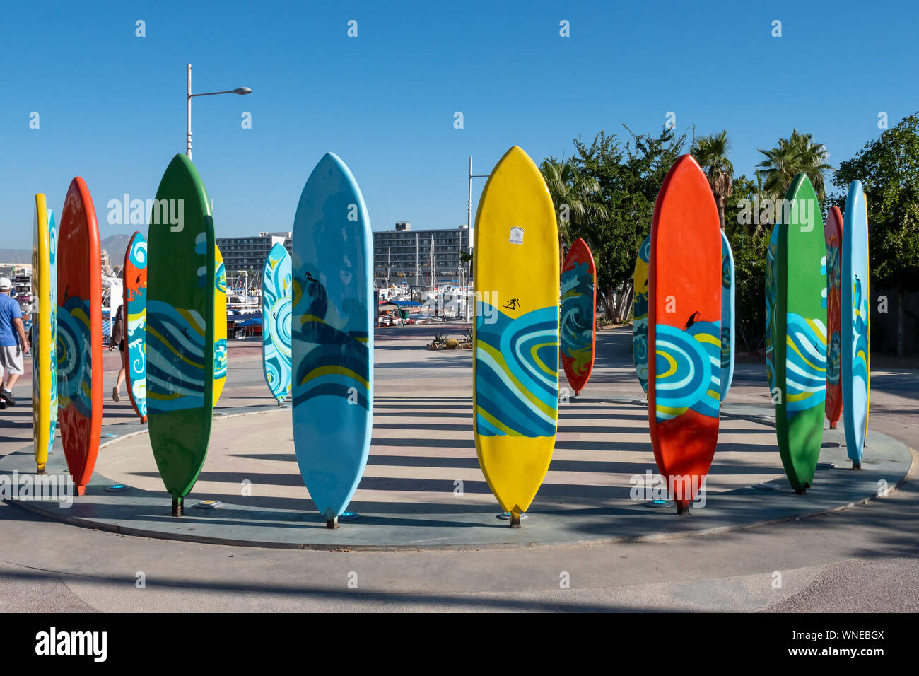 Surf board art installation in Los Cabos, Baja California Sud, Mexico ...