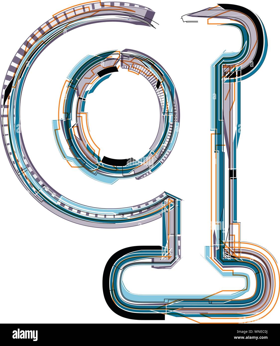 Font Illustration letter q Stock Vector Image & Art - Alamy