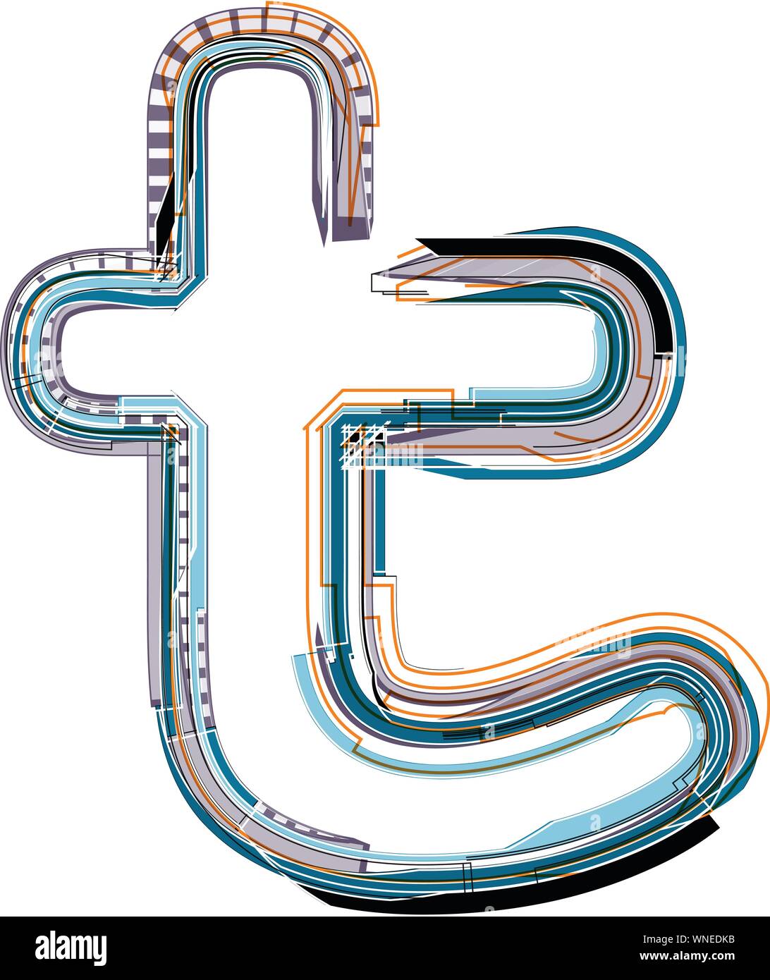 Font Illustration letter t Stock Vector Image & Art - Alamy