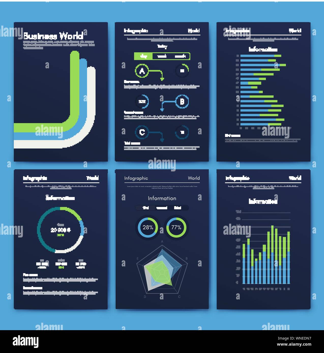 Modern infographic vector concept. Business graphics brochures. Used ...