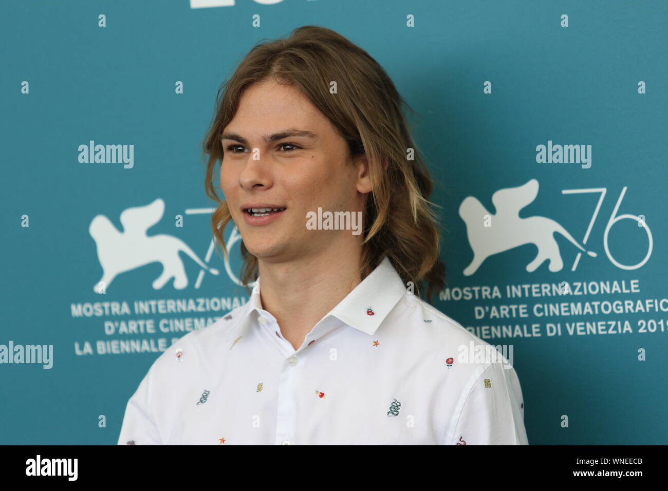 Italy, Lido di Venezia, September 6, 2019 : The italian actor Giulio ...