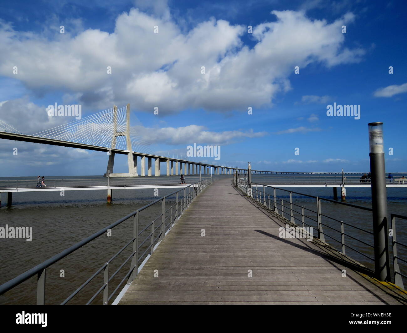 Narrow wooden jetty hi-res stock photography and images - Alamy