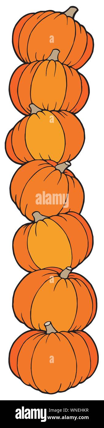 Vertical line of pumpkins Stock Vector Image & Art - Alamy