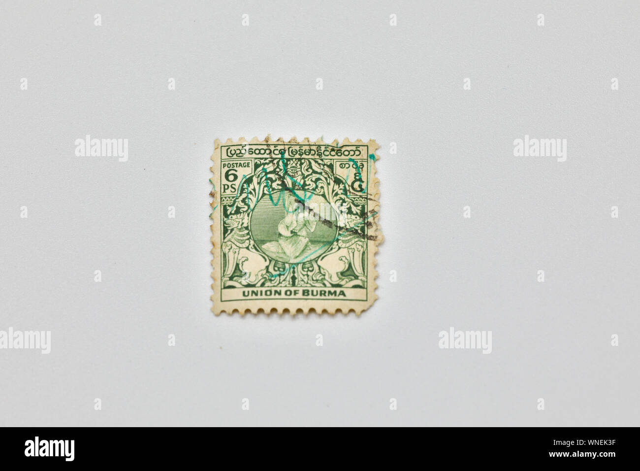 Old burma postage stamp hi-res stock photography and images - Alamy