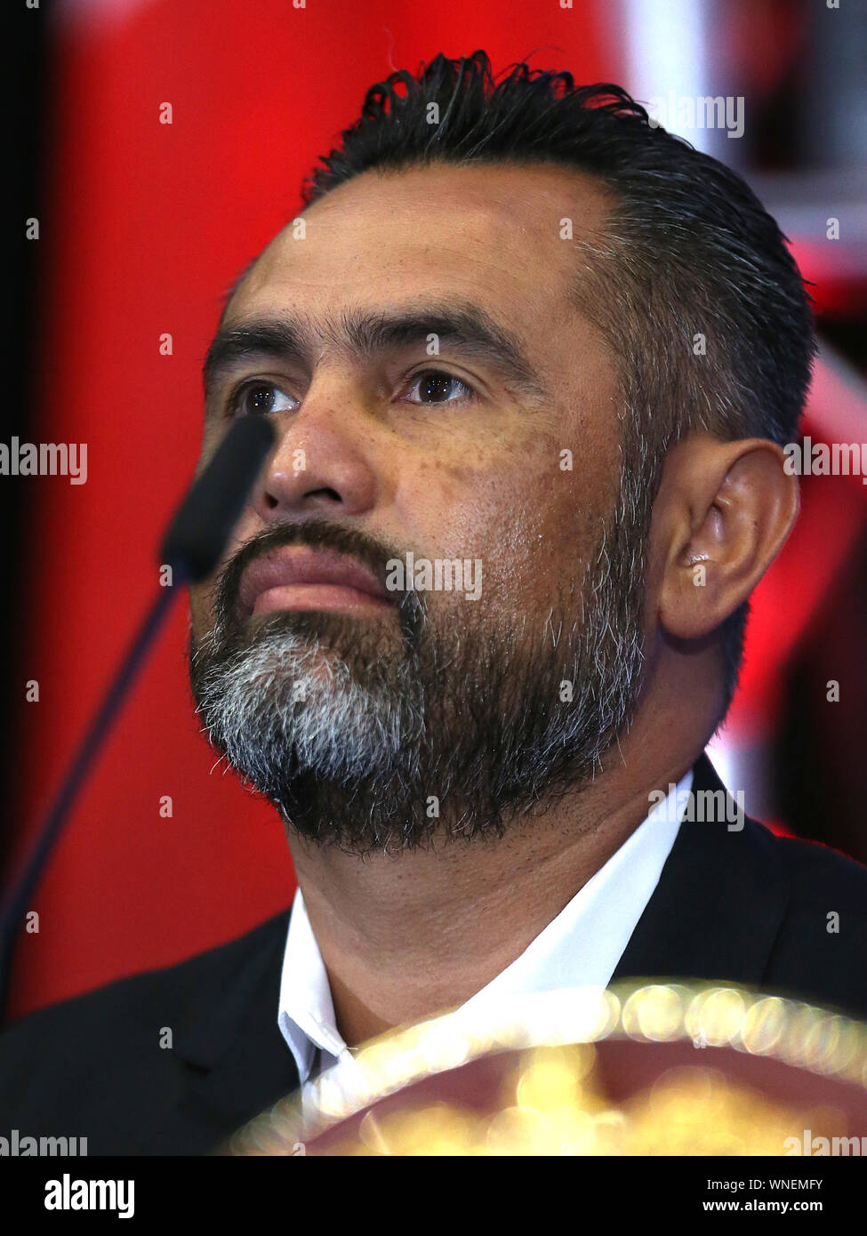 Manny Robles during a press conference at The Hilton London Syon Park ...