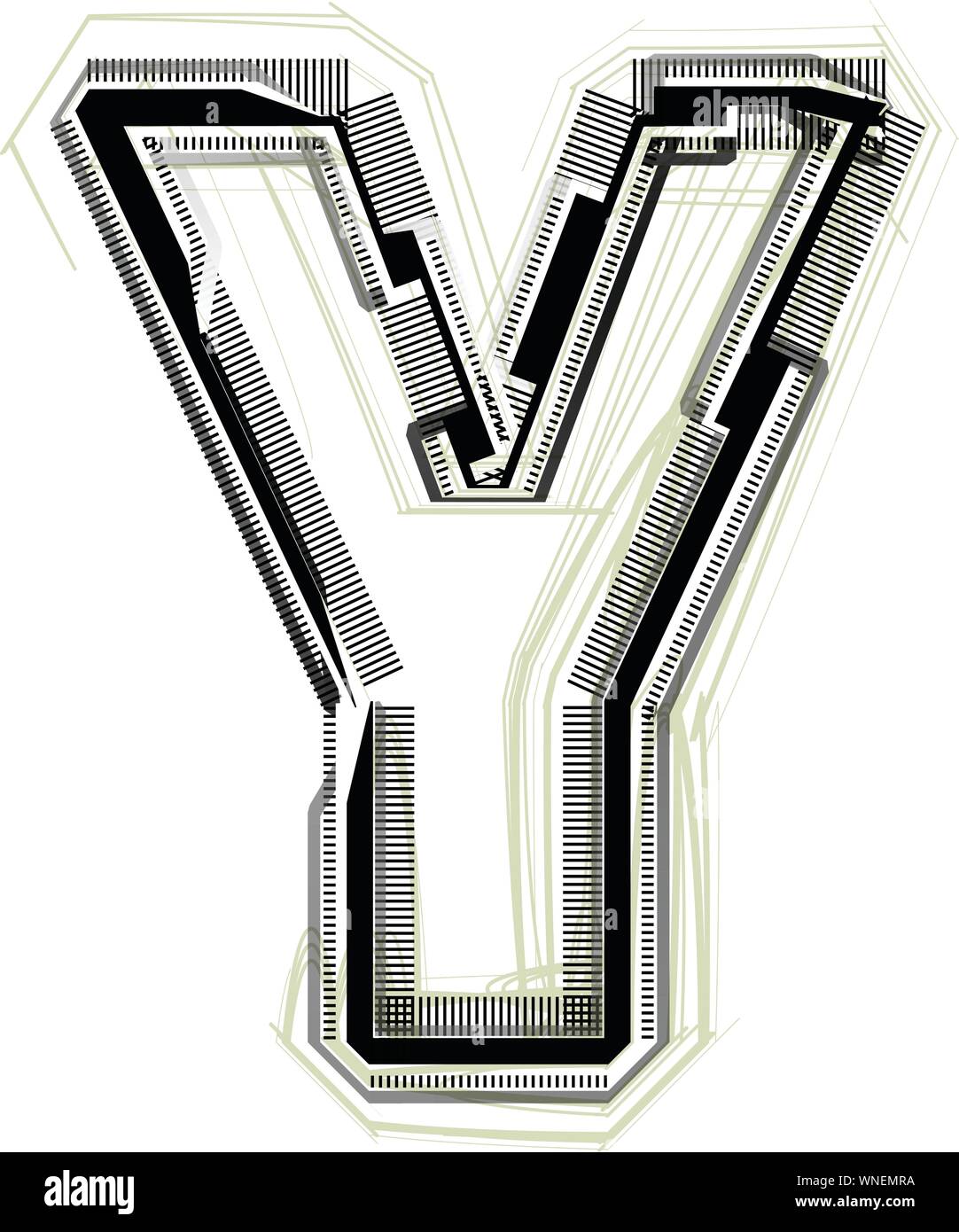 technological font. LETTER Y Stock Vector Image & Art - Alamy