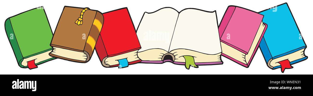 Line of books Stock Vector Image & Art - Alamy