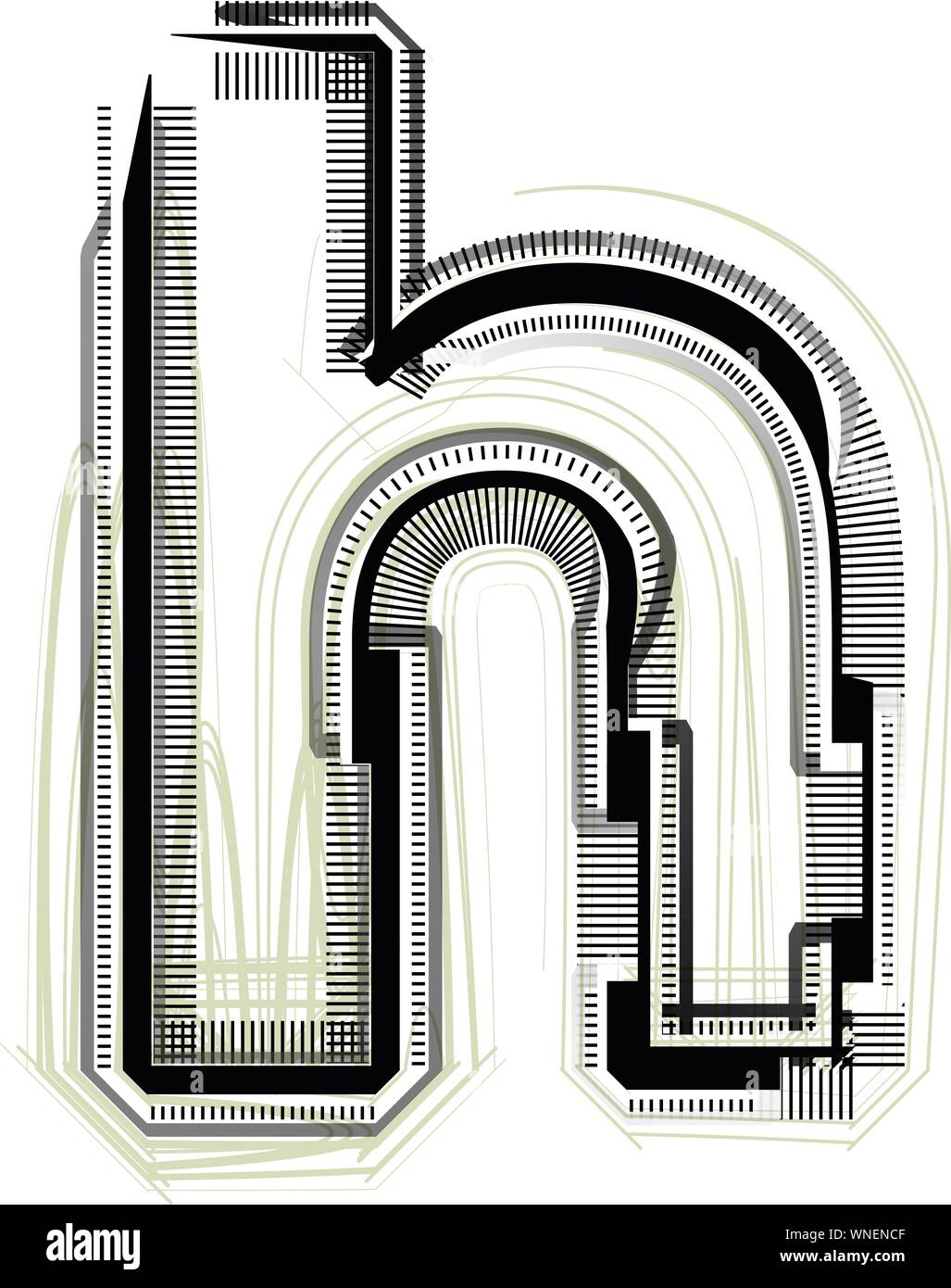 technological font. LETTER h Stock Vector Image & Art - Alamy