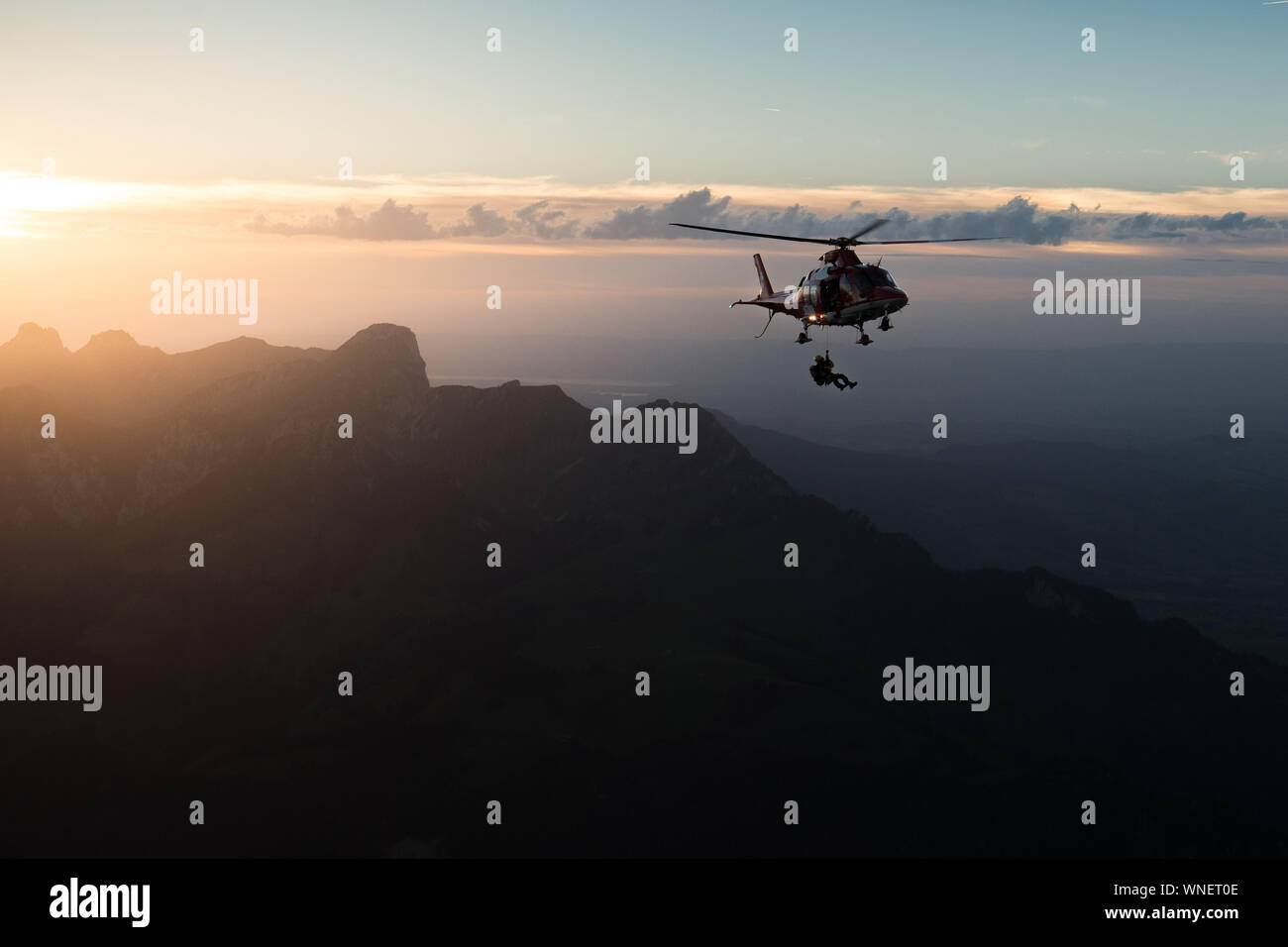 One man helicopter hi-res stock photography and images - Alamy
