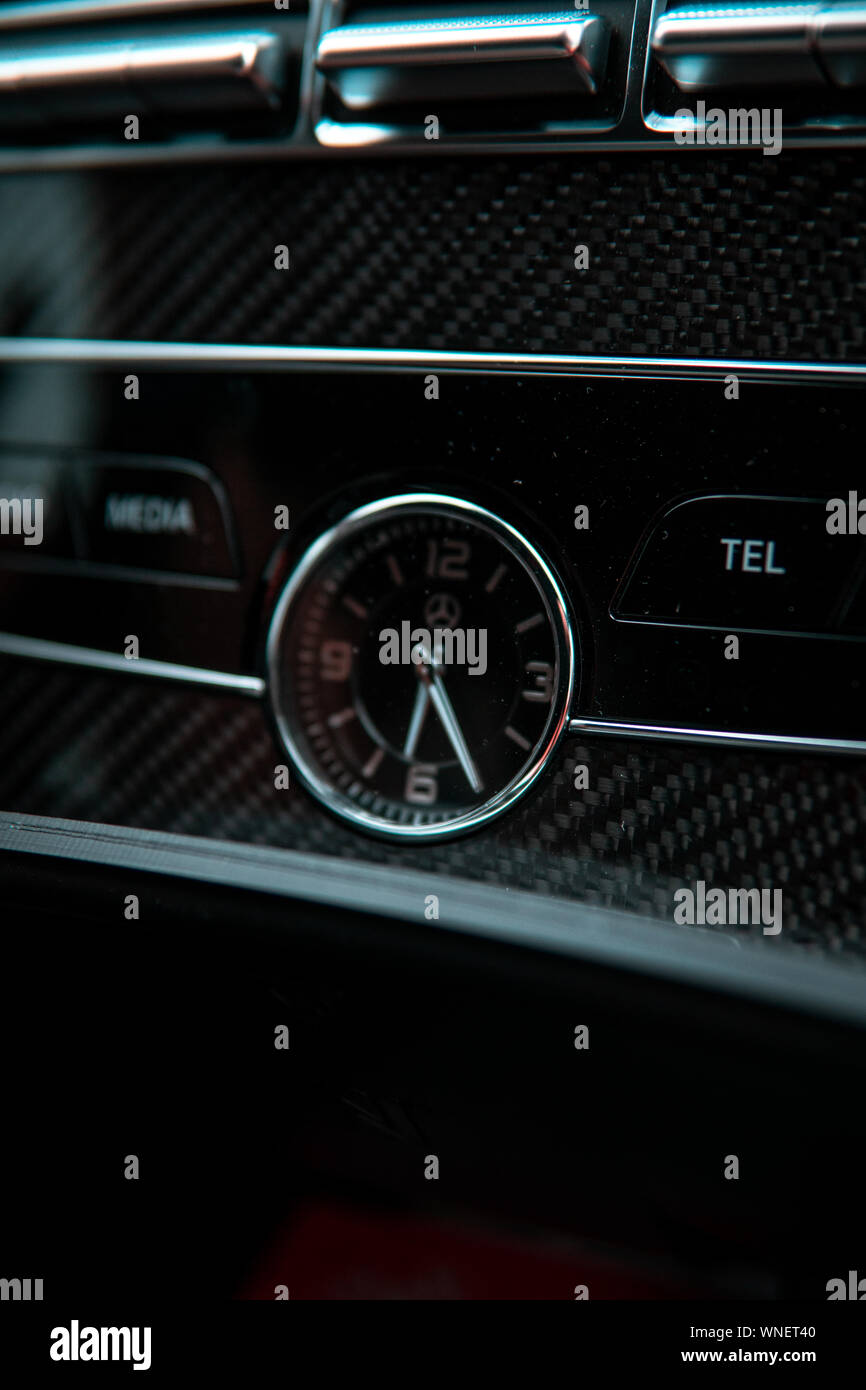 Luxury sports car interior Stock Photo - Alamy